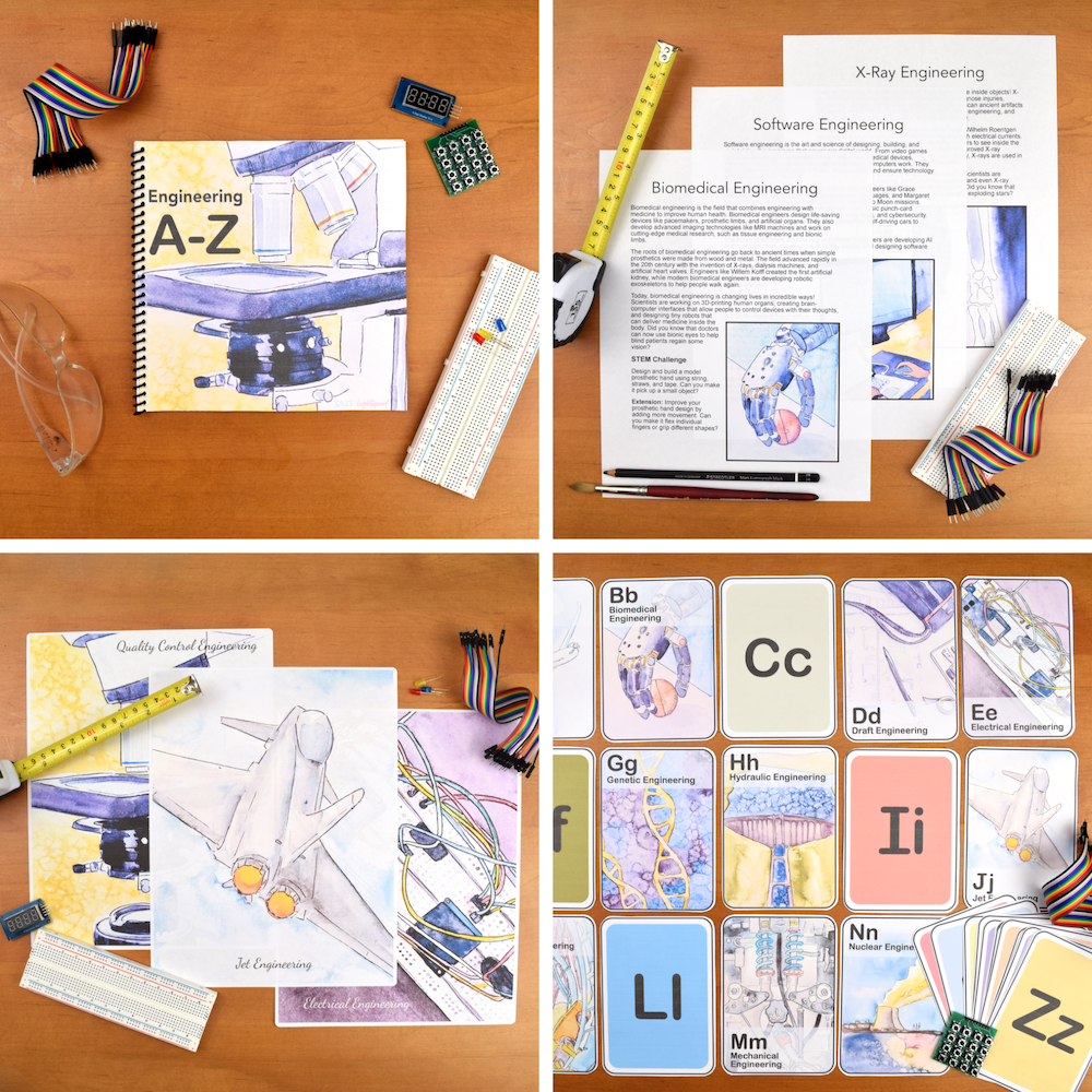 Engineering A-Z Book, Flashcards, Posters & STEM Challenges Bundle ...